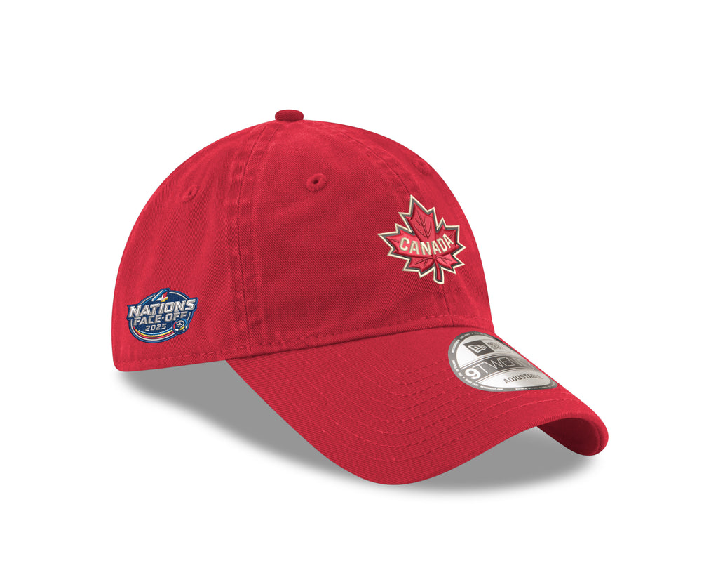 Men's 2025 Team Canada 4 Nations Face-Off 9TWENTY Adjustable Hat - Red – Bleacher Bum Collectibles
