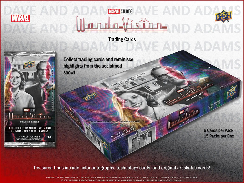 2022 Upper Deck Marvel Studios WandaVision Hobby Box 15 packs per box, – Bleacher Bum Collectibles