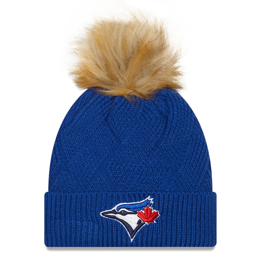 Women's Toronto Blue Jays New Era Royal Snowy Cuffed Knit Hat with Pom – Bleacher Bum Collectibles