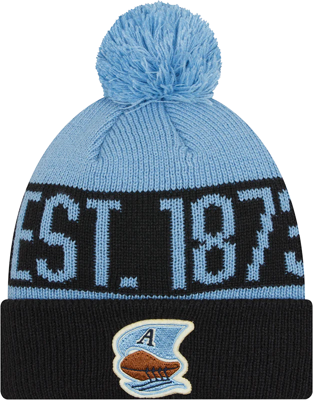 Toronto Argonauts 2023 New Era Turf Traditions Cuffed Pom Knit Hat - B ...