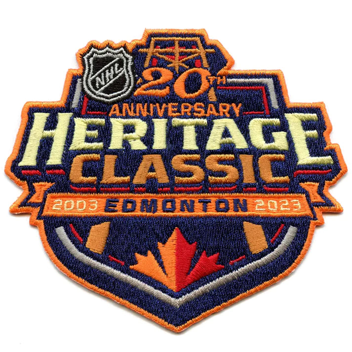 Edmonton Oilers vs Calgary Flames 2023 Heritage Classic National Emble ...