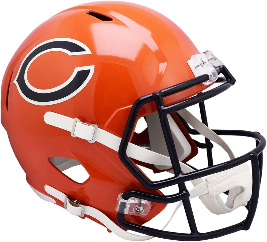 Chicago Bears Riddell Orange Alternate Full Size Speed Replica NFL Foo ...