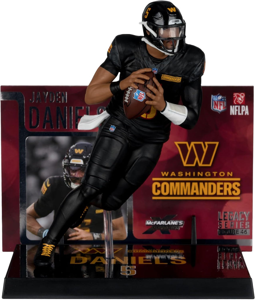 Jayden Daniels w/Alternate Black Uniform Washington Commanders NFL 7 ...
