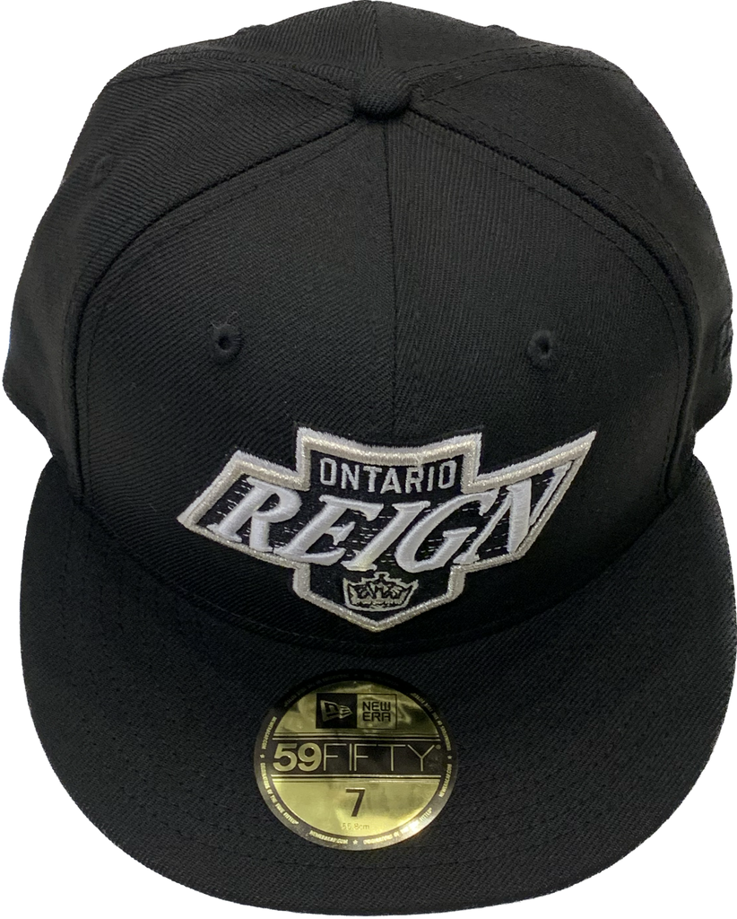 Men's Ontario Reign Black Custom Logo New Era 59fifty Fitted Hat Cap ...