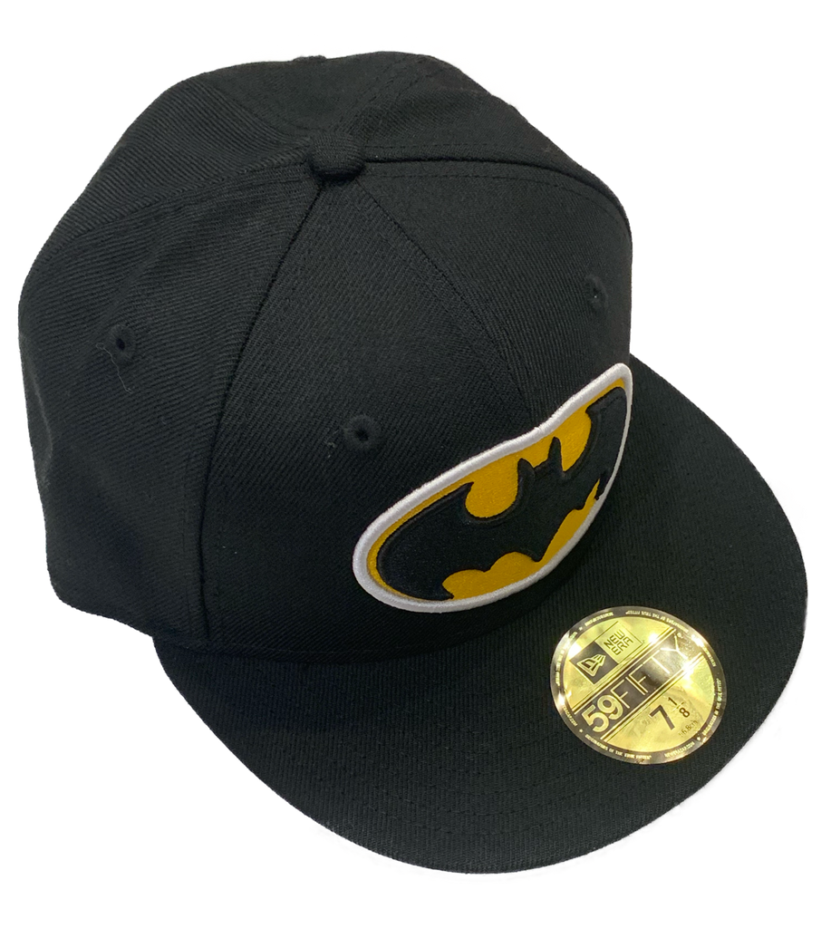 Men's DC Comics Batman Classic Logo 59Fifty Fitted New Era Black Hat C ...
