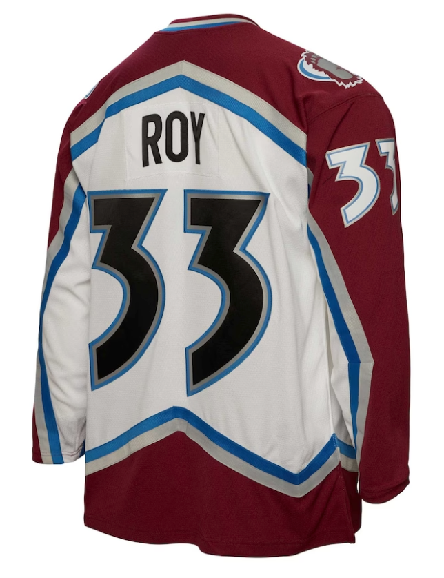 Men's Colorado Avalanche Patrick Roy Mitchell & Ness White 2000 Blue L ...