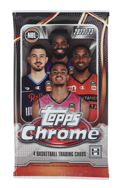 2022/23 Topps Chrome NBL Basketball Hobby Box 20 Packs per Box, 4 Card ...
