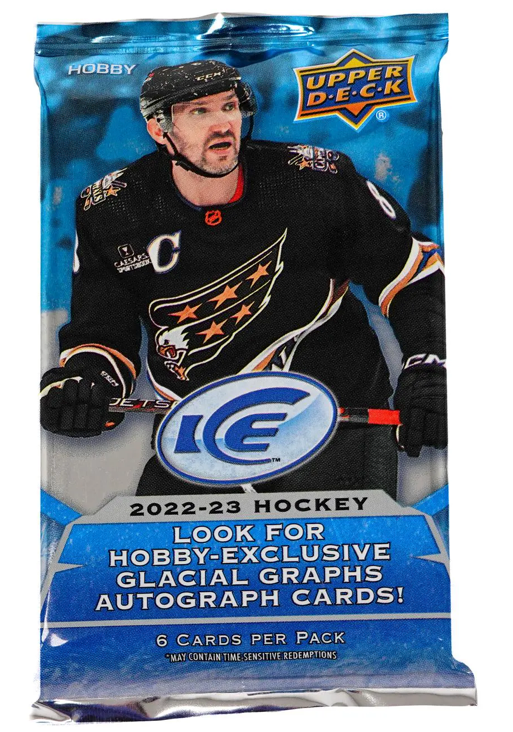 2022/23 Upper Deck Ice Hockey Hobby Box 12 Packs per Box, 6 Cards per ...