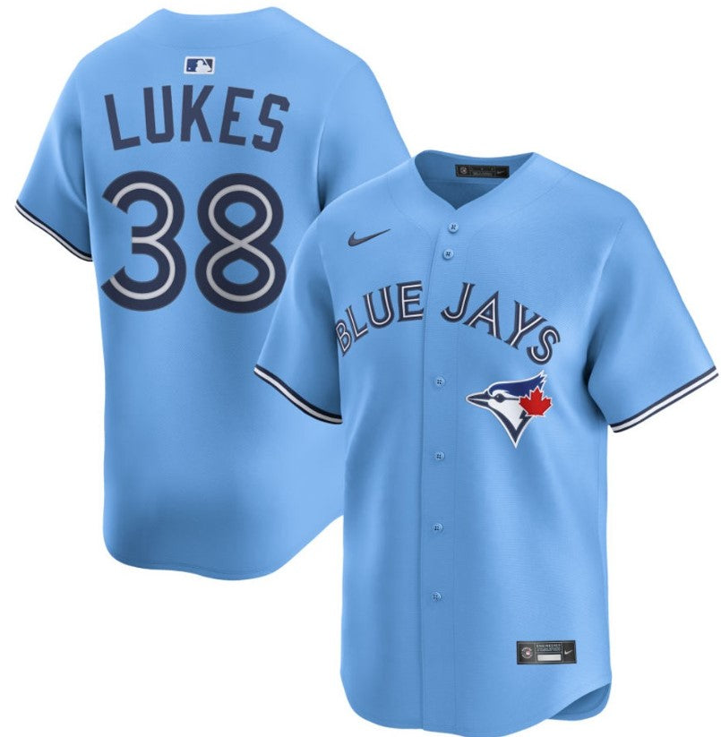 Men's Toronto Blue Jays Nathan Lukes Powder Blue MLB Baseball Player J ...