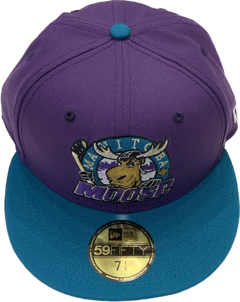 Men's Manitoba Moose Two Tone Custom Logo New Era 59fifty Fitted Hat C ...