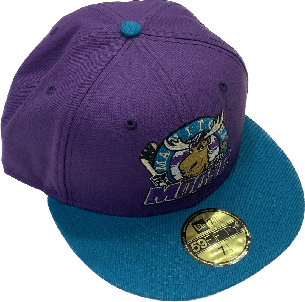 Men's Manitoba Moose Two Tone Custom Logo New Era 59fifty Fitted Hat C ...