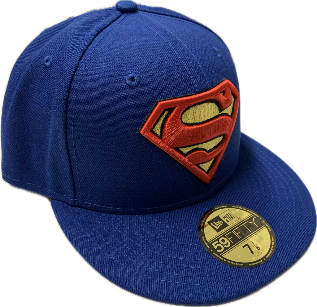 Superman Man of Steel DC Comics New Era 59Fifty Fitted Hat - Royal Blu ...