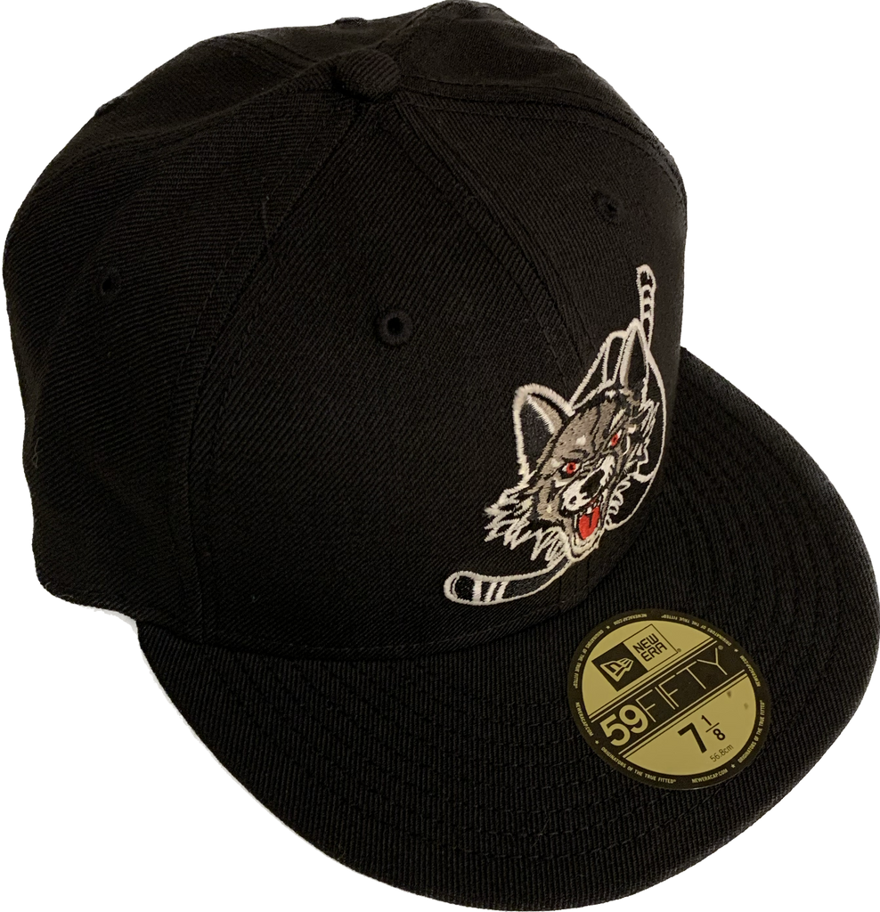 Men's Chicago Wolves Black Custom Logo New Era 59fifty Fitted Hat Cap ...