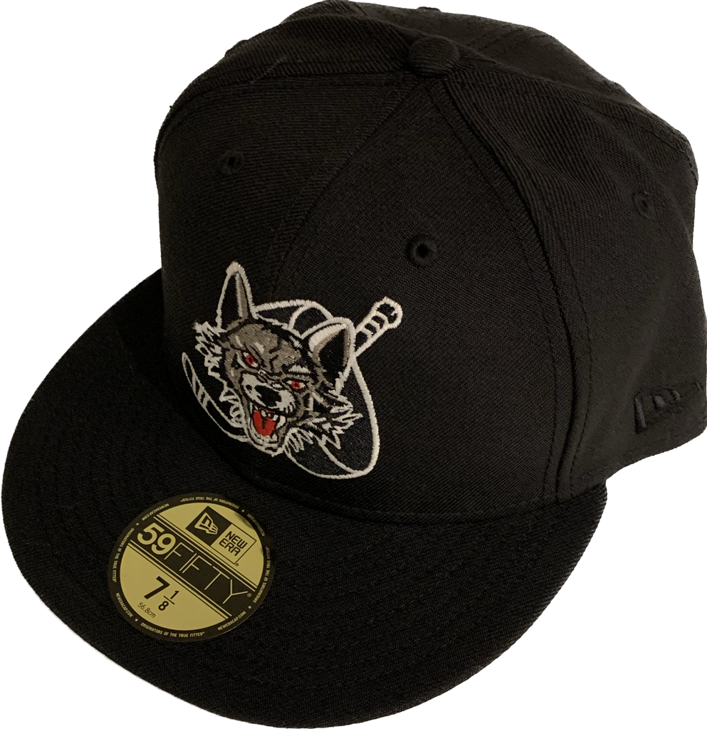 Men's Chicago Wolves Black Custom Logo New Era 59fifty Fitted Hat Cap ...