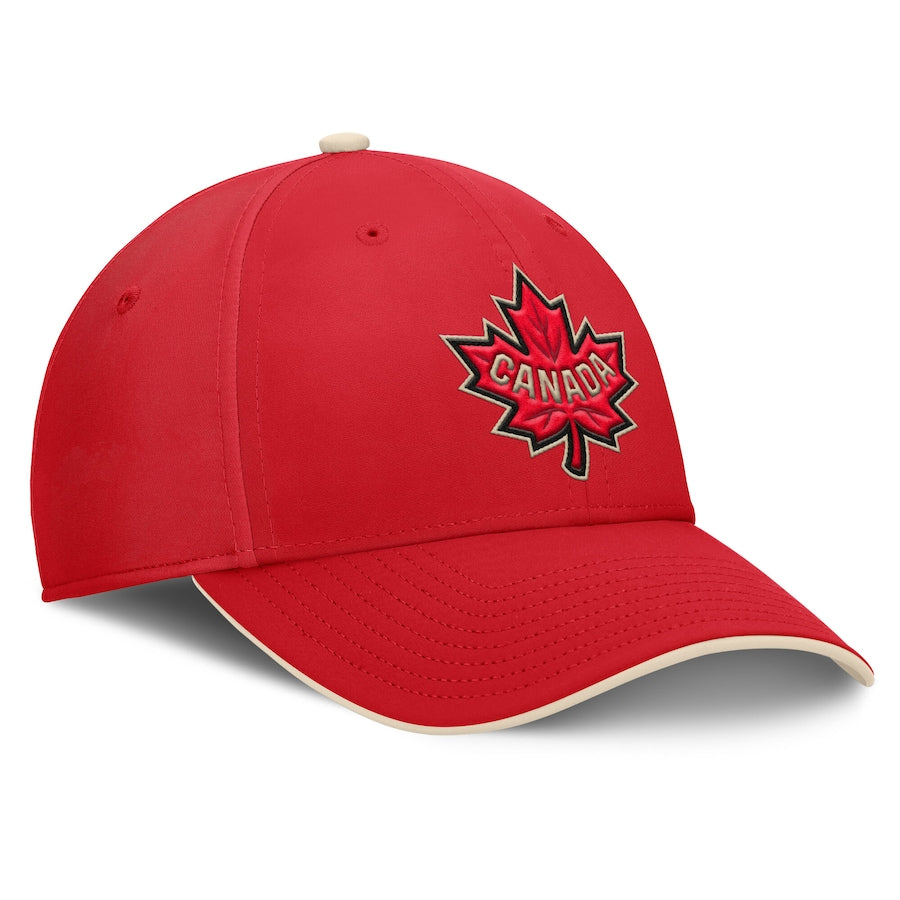 Men's Canada Fanatics Red 2025 4 Nations Face-Off Stretch Fit Hat ...