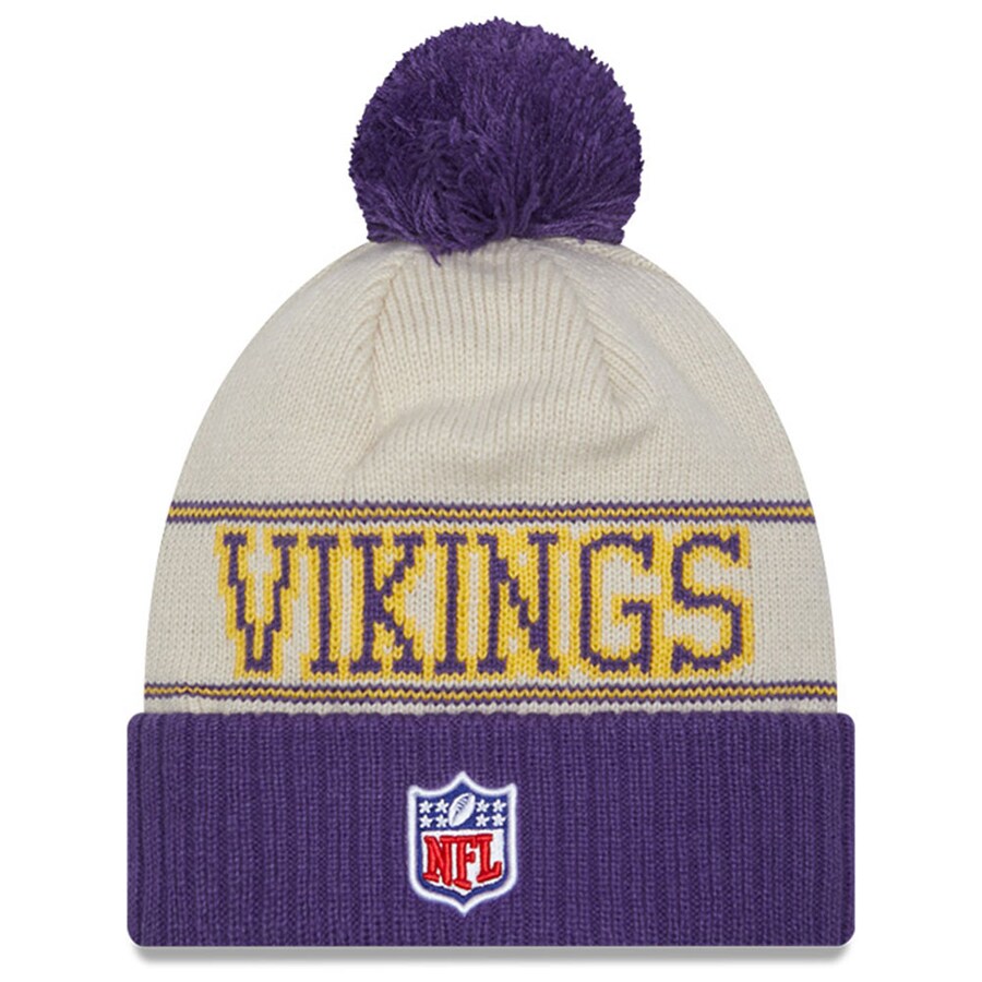 Men's New Era Purple Minnesota Vikings 2023 Sideline Historic Pom Cuff ...