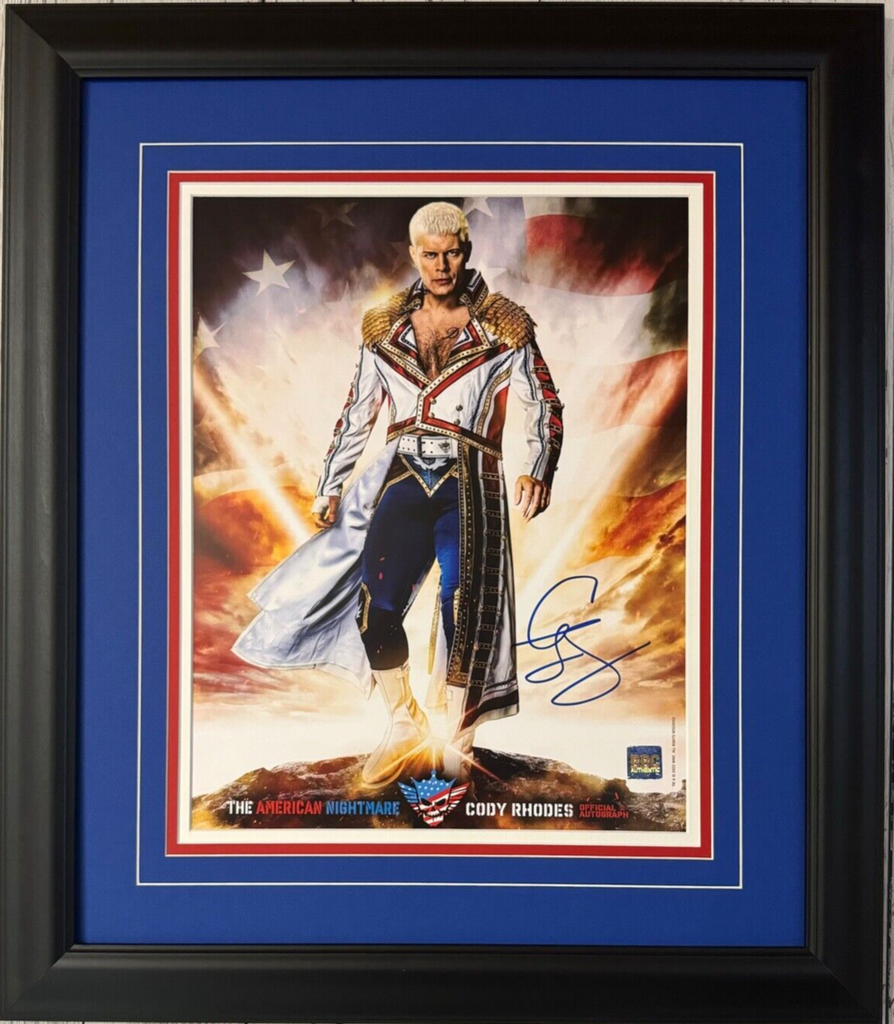 WWE Superstar Cody Rhodes American Nightmare Wrestling Signed 11x14 ...