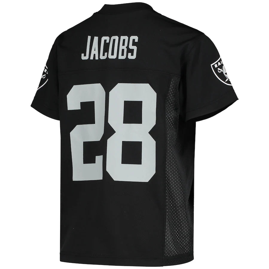 Kids Nike Josh Jacobs Black Las Vegas Raiders Game NFL Home Football J ...