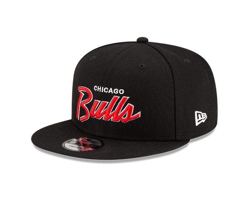 Men’s NBA Chicago Bulls New Era Script 9FIFTY Snapback Hat – Black ...