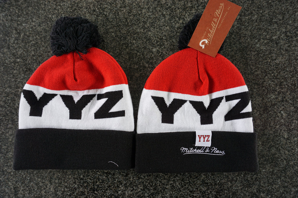 Toronto Raptors YYZ NBA Basketball Word Mark Pom Toque Beanie By Mitch ...