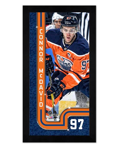 Edmonton Oilers Connor McDavid 6.75" x 13" Mini Glass Front Frame NHL ...