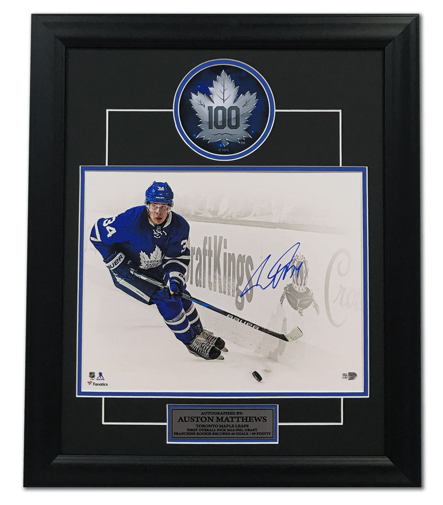 Auston Matthews Toronto Maple Leafs Autographed Standout Pose 23x19 Fr ...