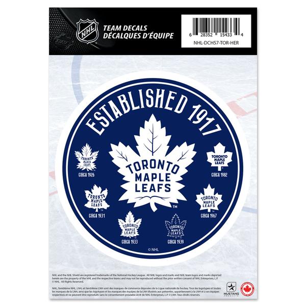 Toronto Maple Leafs 5" x 7" Team Heritage Decal Sticker Set NHL Hockey ...