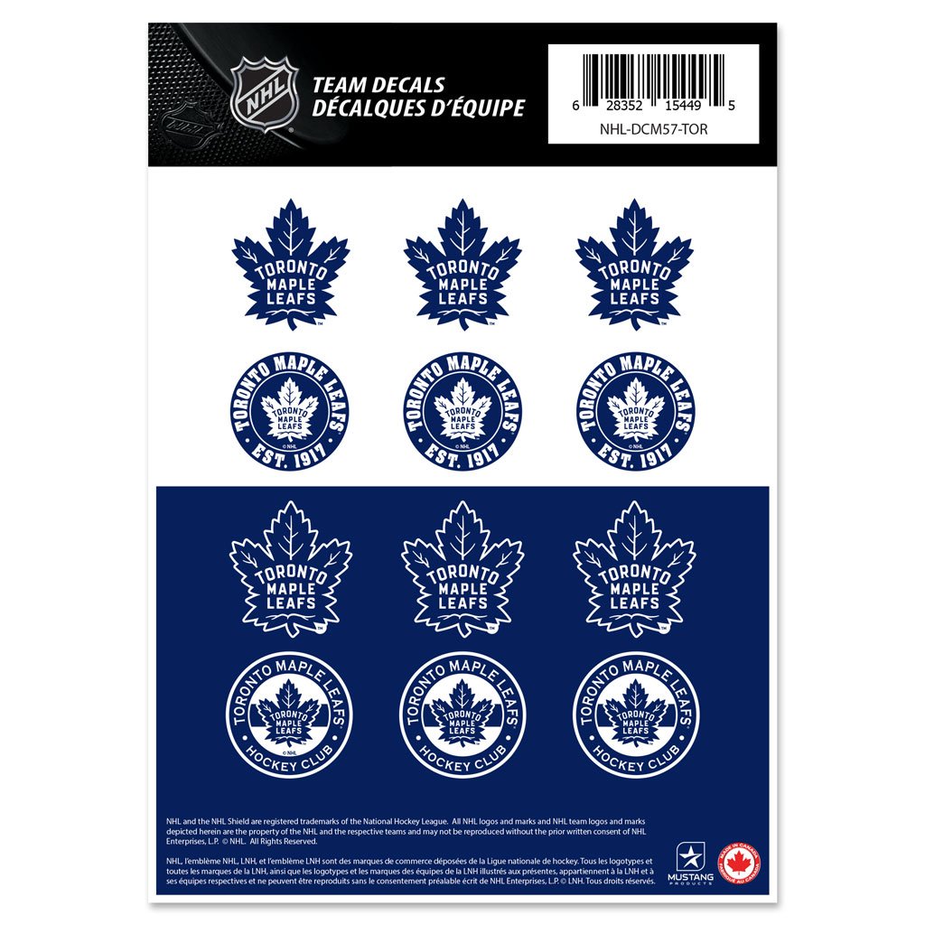 Toronto Maple Leafs 5" x 7" Team Mini Logos 12 Decal Sticker Set NHL H ...