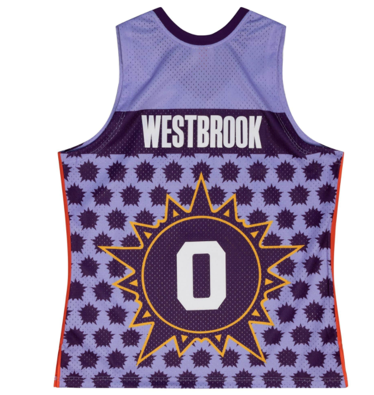 Men's Mitchell & Ness Russell Westbrook Purple Rising Star Rookies Feb ...