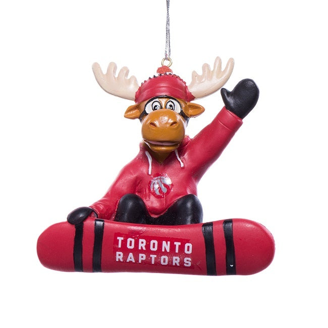 Toronto Raptors NBA Basketball Snowboard Moose Christmas Tree Ornament ...