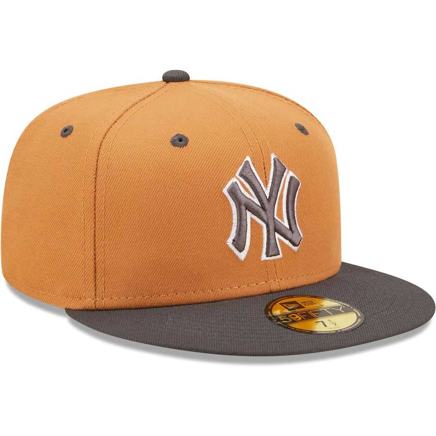 Men's New York Yankees New Era Tan/Charcoal Two-Tone Color Pack 59FIFT ...