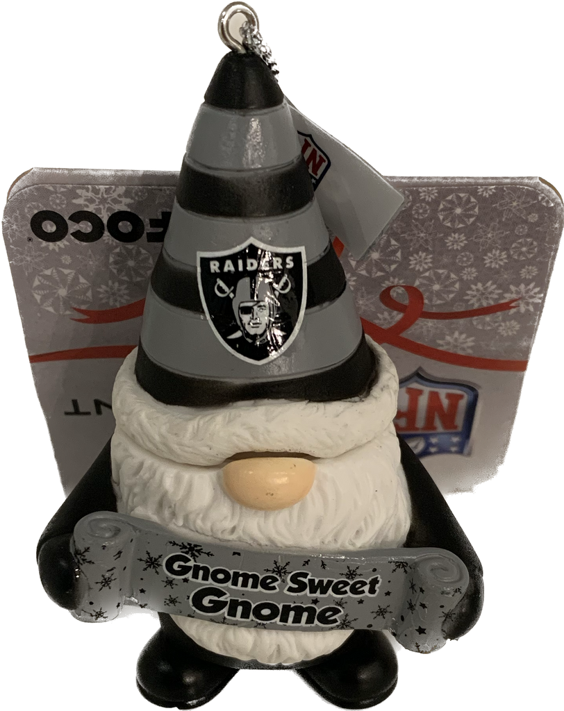 Las Vegas Raiders Gnome Sweet Gnome Ornament NFL Football by Forever C ...