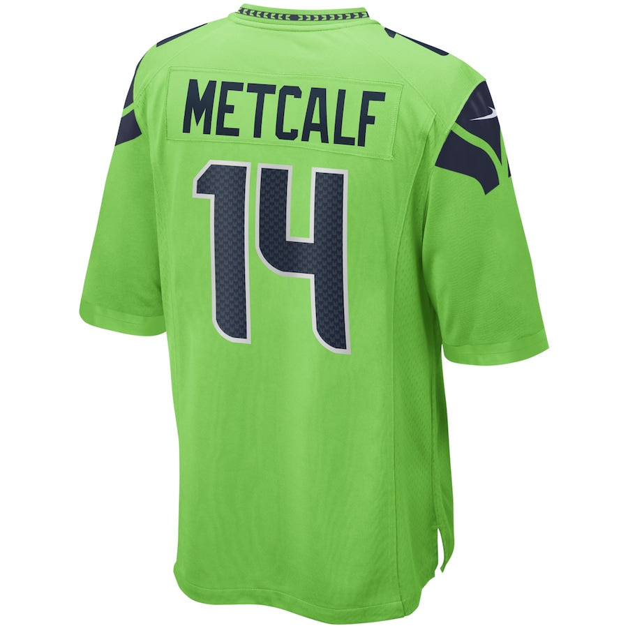 Men's Seattle Seahawks DK Metcalf Nike Neon Lime Green Game NFL Footba ...