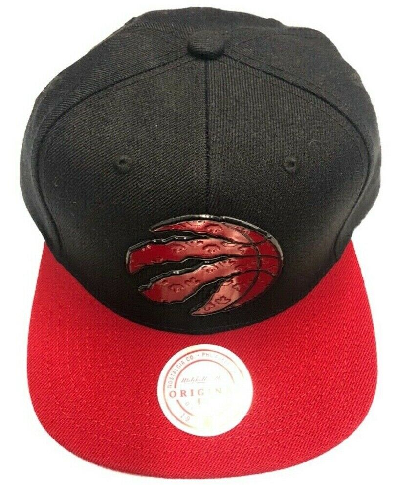 Toronto Raptors Tuff Weld Hat Primary Red Logo NBA Basketball Mitchell ...