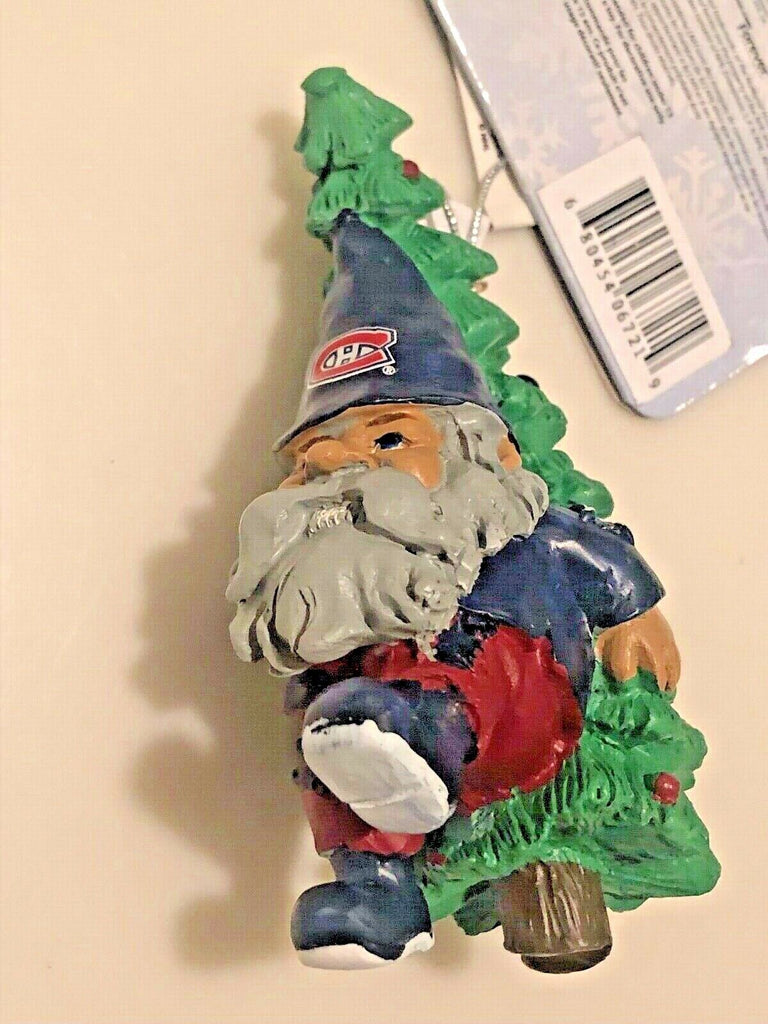 Montreal Canadiens NHL Hockey Tree Carrying Gnome Christmas Tree Ornam ...