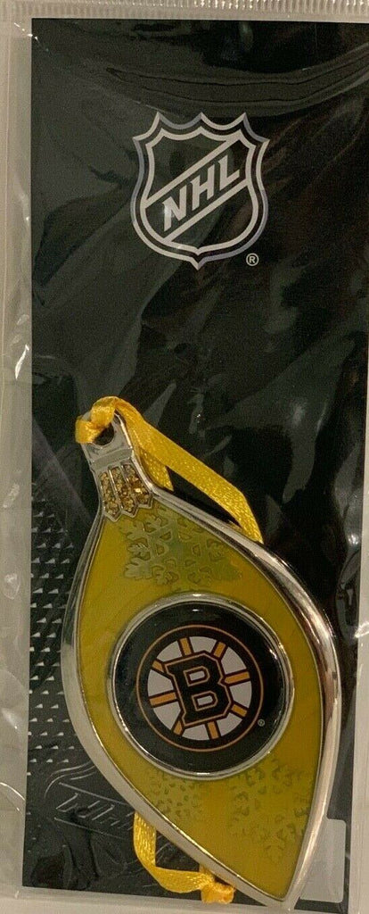 Boston Bruins NHL Hockey Sparkle with Satin Ribbon Christmas Tree Orna ...
