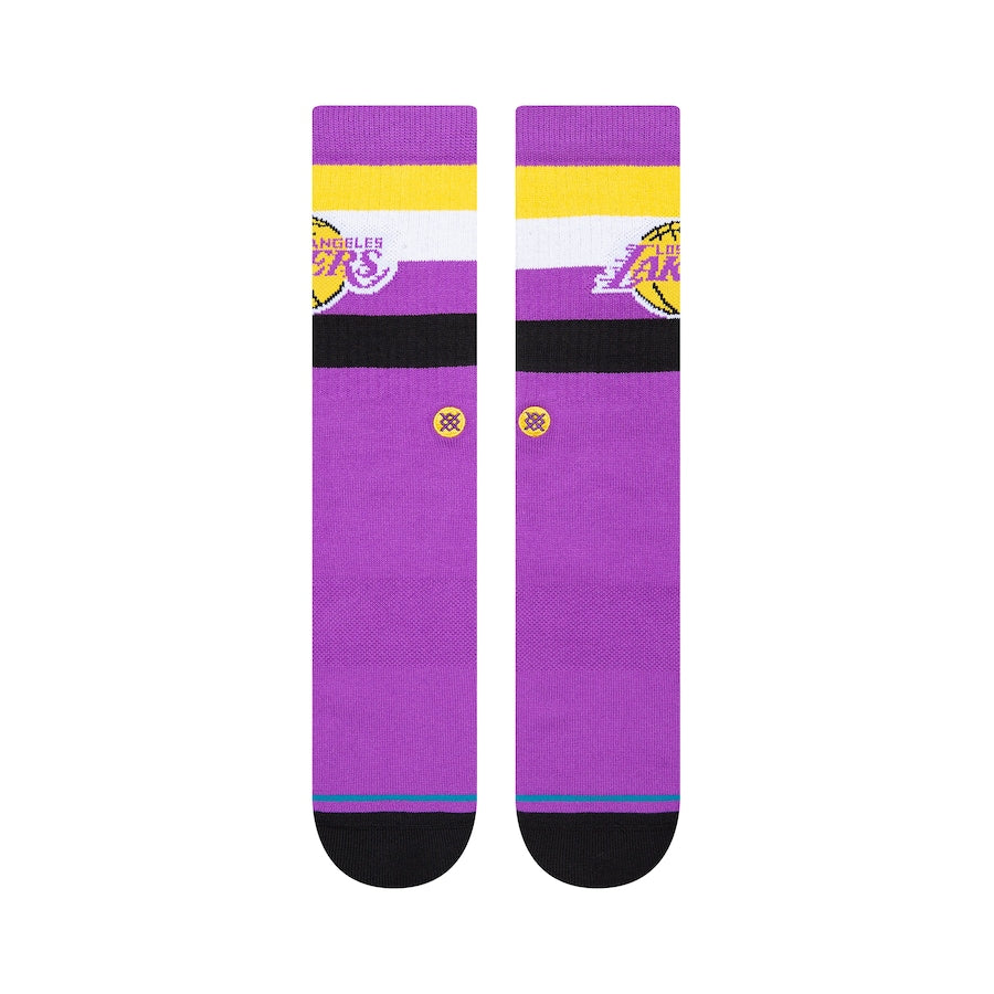 Men's Los Angeles Lakers NBA Basketball Stance Stripe Crew Socks - Siz ...