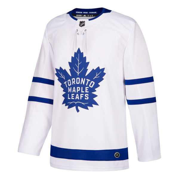Men's Toronto Maple Leafs adidas White Away Authentic Blank Hockey Jer ...