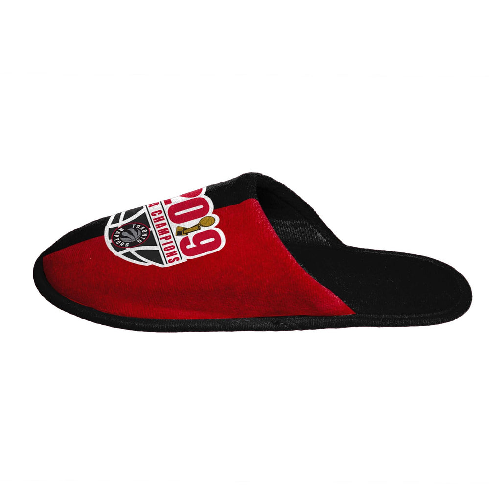 Red Toronto Raptors 2019 NBA Finals Champions - Colorblock Slide Slipp ...