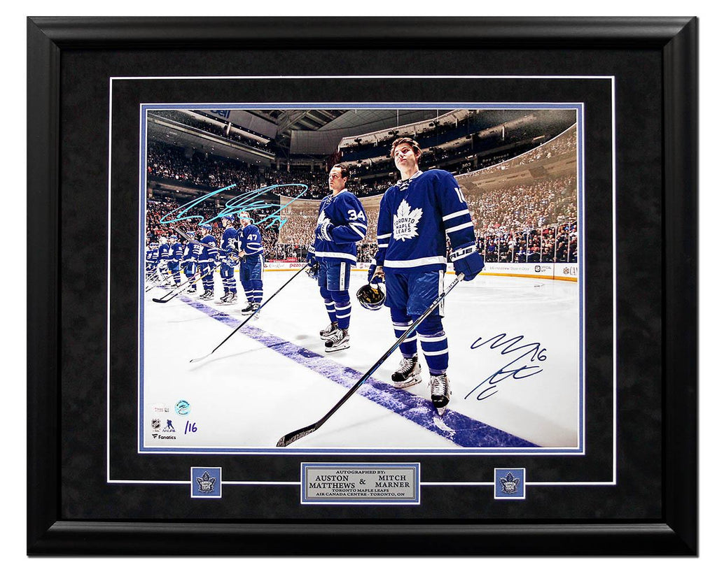 Mitch Marner & Auston Matthews Dual Signed Toronto Maple Leafs 25x31 P ...